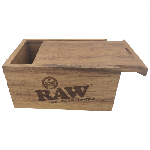 RAW ACACIA WOOD BOX WITH SLIDE TOP| S&R Tradelink Ltd